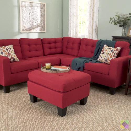 4 Piece Upholstered Sectional